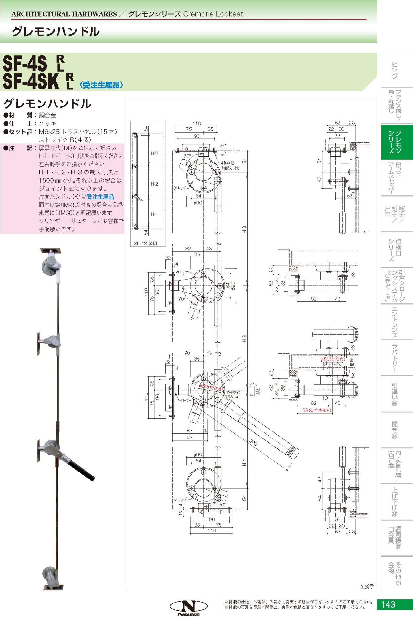 SF-4S、SF-4SK : 中西産業株式会社